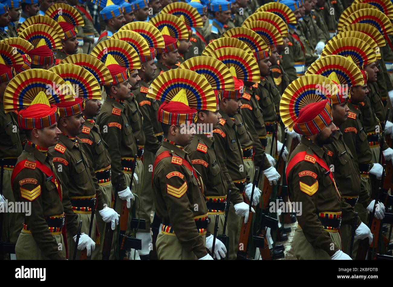 Indian security forces parade hi-res stock photography and images - Alamy