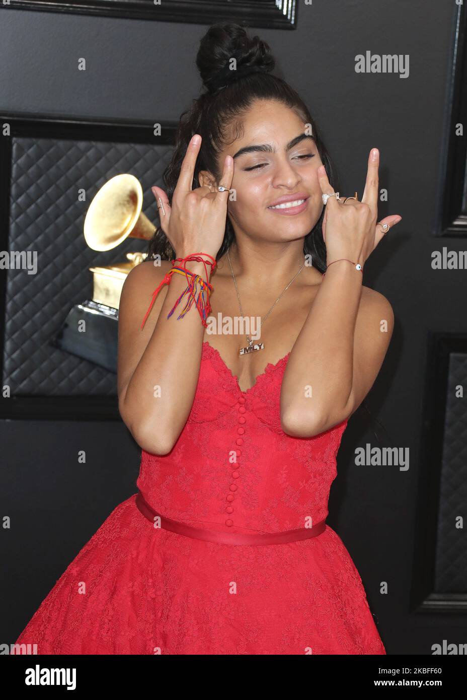 LOS ANGELES, CALIFORNIA, USA - JANUARY 26: Jessie Reyez arrives at the 62nd Annual GRAMMY Awards ...