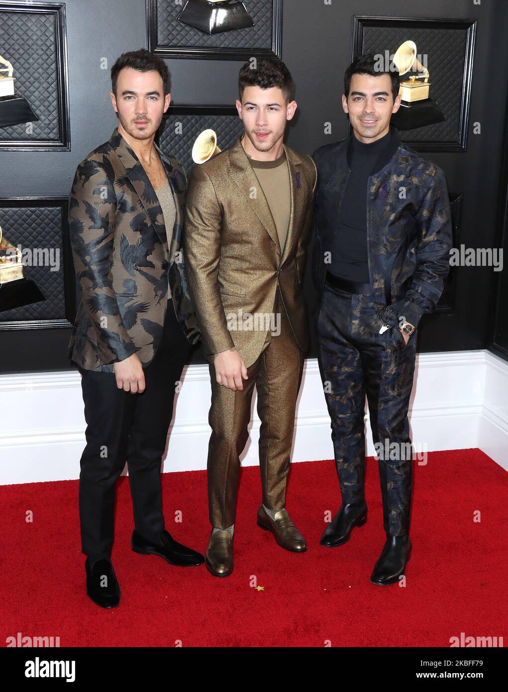 LOS ANGELES, CALIFORNIA, USA - JANUARY 26: Kevin Jonas, Nick Jonas and ...