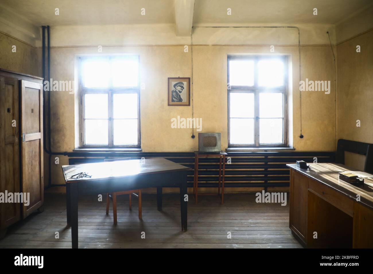 The orderly SS-officer office is displayed at the Museum of the former ...