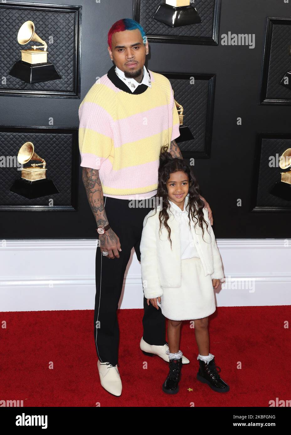 LOS ANGELES, CALIFORNIA, USA - JANUARY 26: Chris Brown and Royalty ...