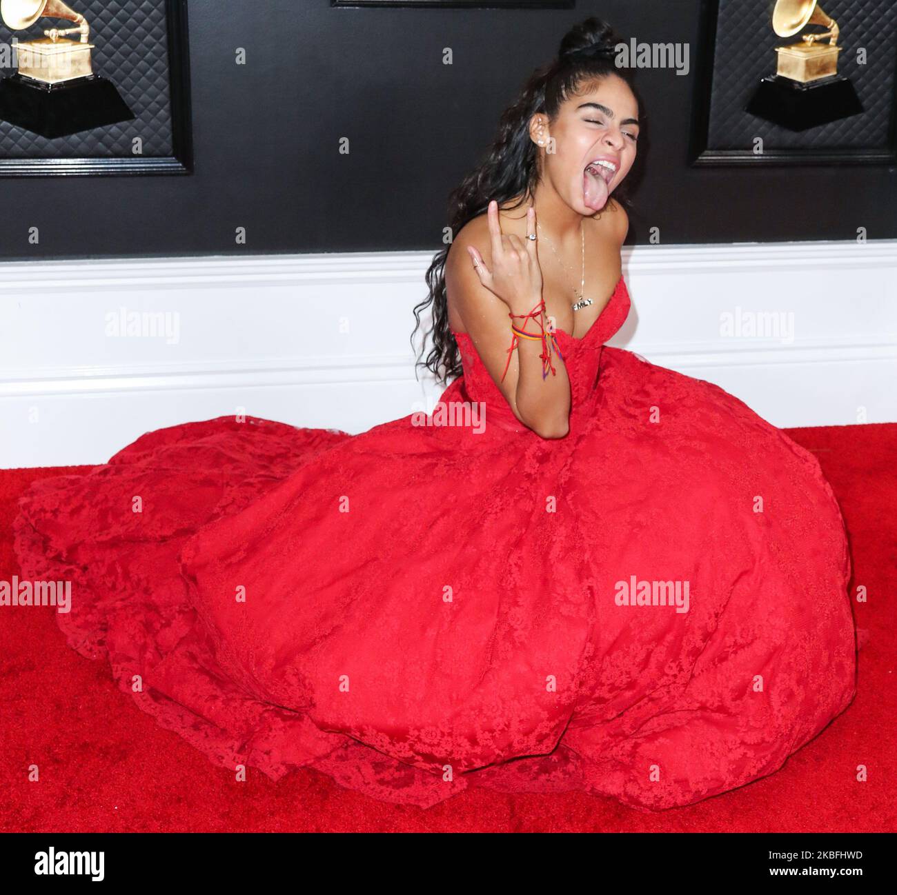 LOS ANGELES, CALIFORNIA, USA - JANUARY 26: Jessie Reyez arrives at the 62nd Annual GRAMMY Awards ...