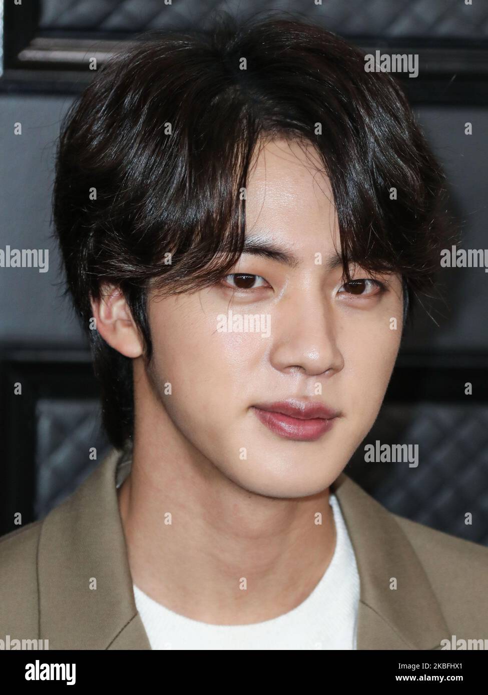 LOS ANGELES, CALIFORNIA, USA - JANUARY 26: Jin of BTS arrives at the ...