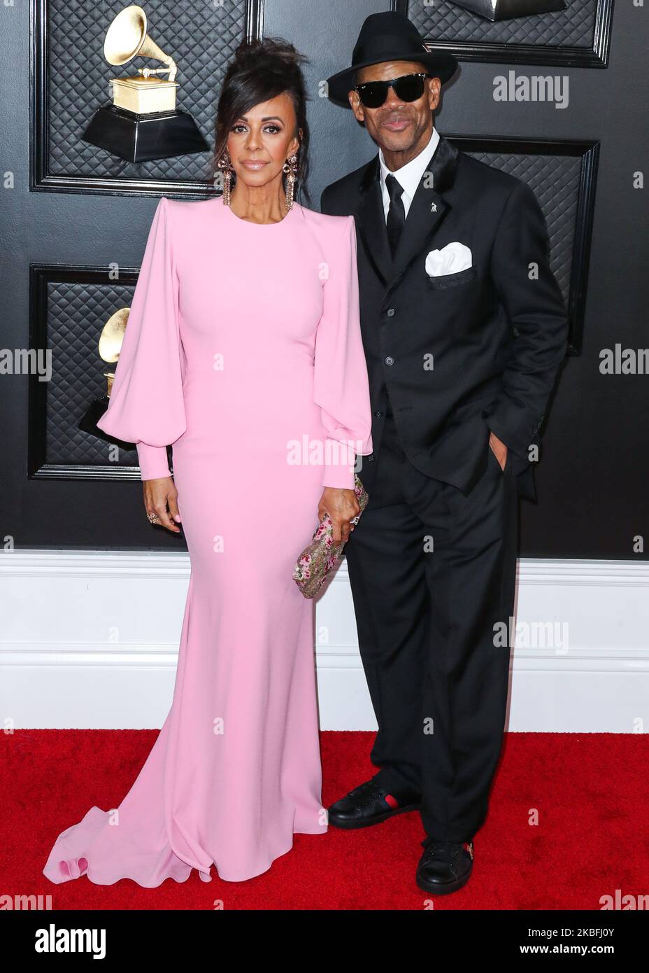 LOS ANGELES, CALIFORNIA, USA - JANUARY 26: Lisa Padilla and Jimmy Jam ...
