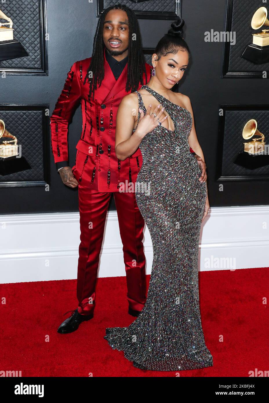 LOS ANGELES, CALIFORNIA, USA - JANUARY 26: Quavo and girlfriend ...