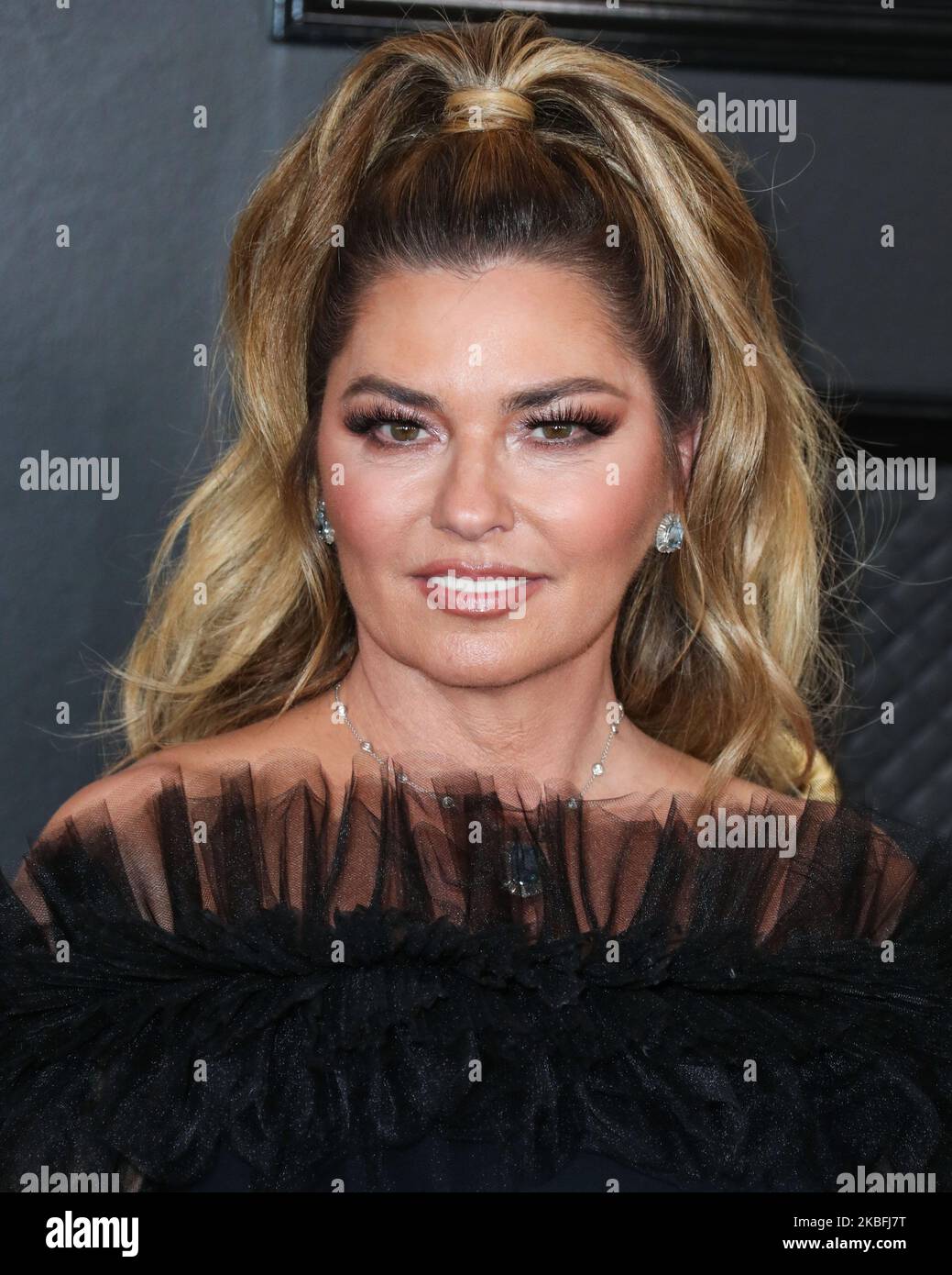 LOS ANGELES, CALIFORNIA, USA - JANUARY 26: Shania Twain arrives at the ...