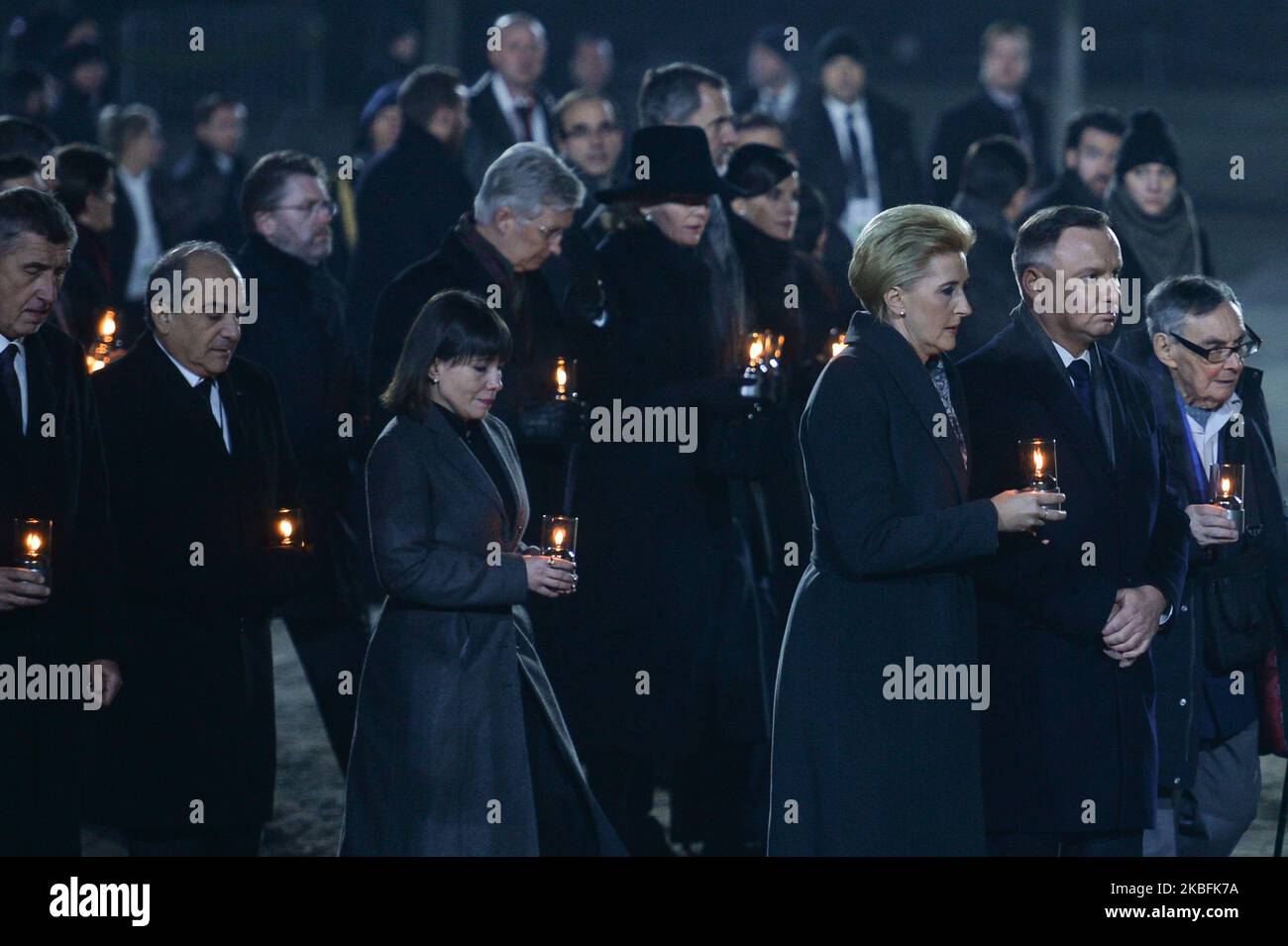 Polish President Andrzej Duda and Polish First Lady Agata Kornhauser ...