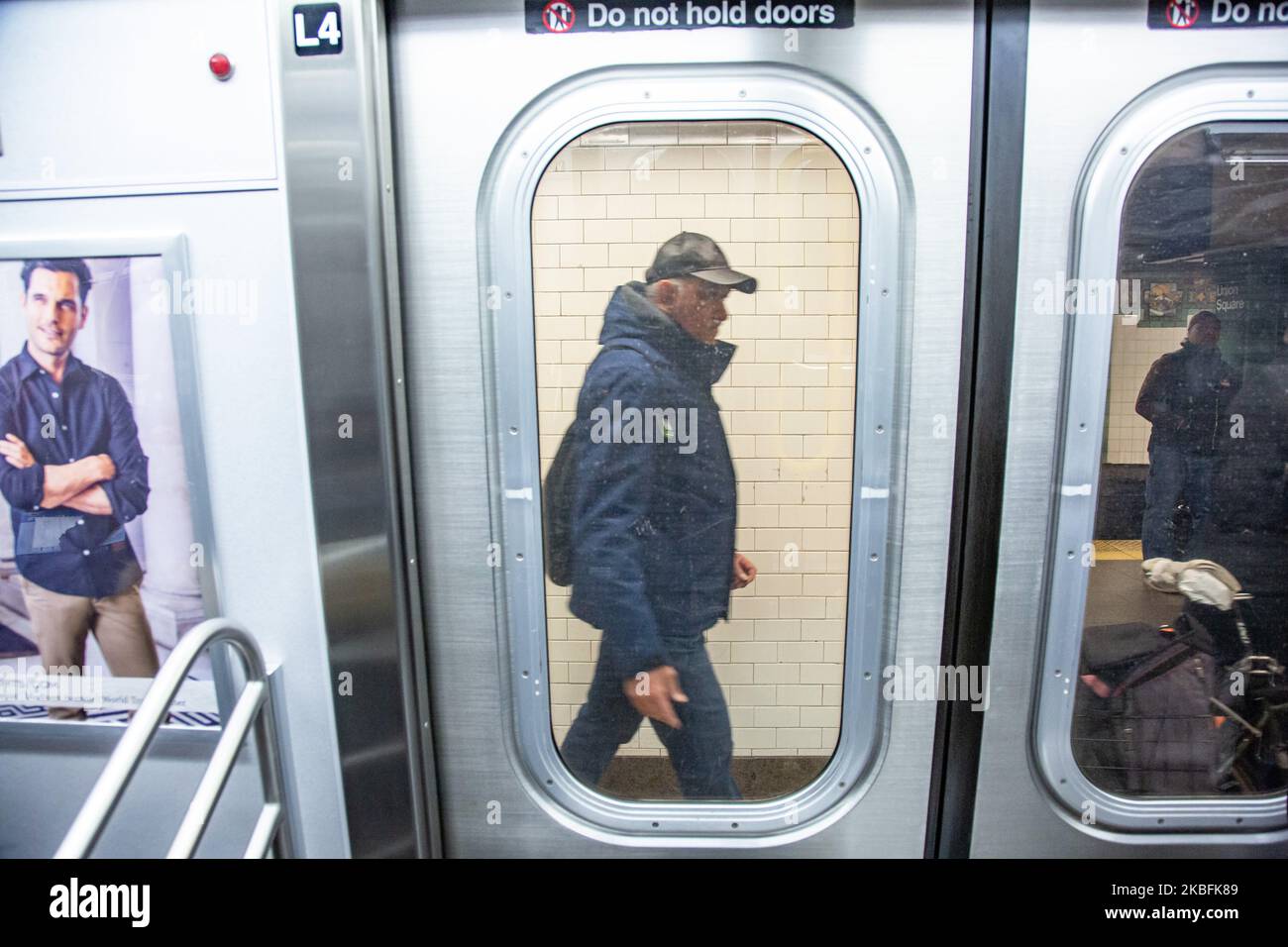 Daily life in New York City, NYC of the subway commuting on 23 January ...