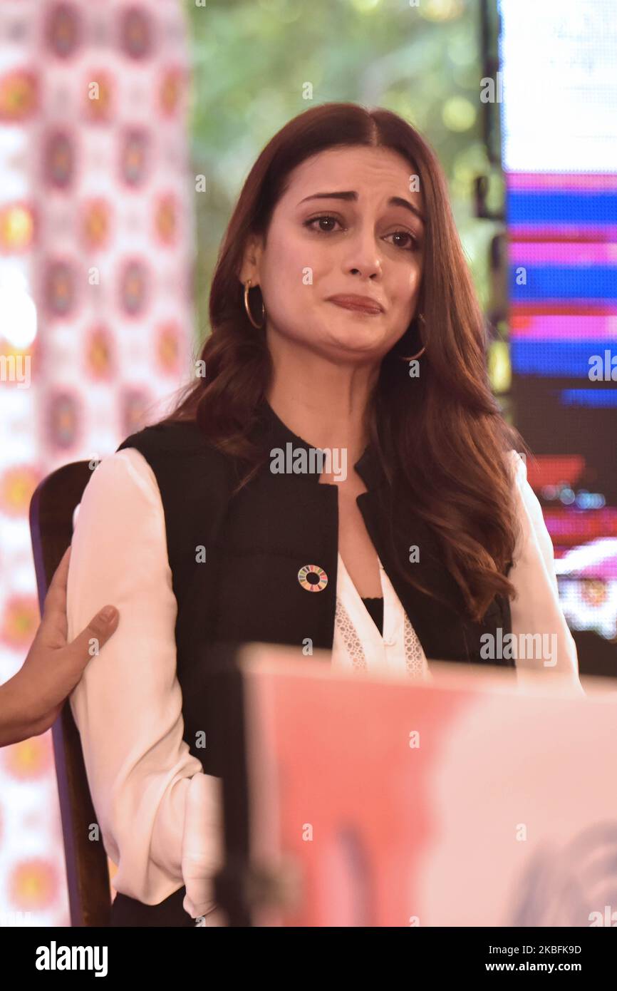 Bollywood actress Dia Mirza gets emotional during Jaipur Literature ...