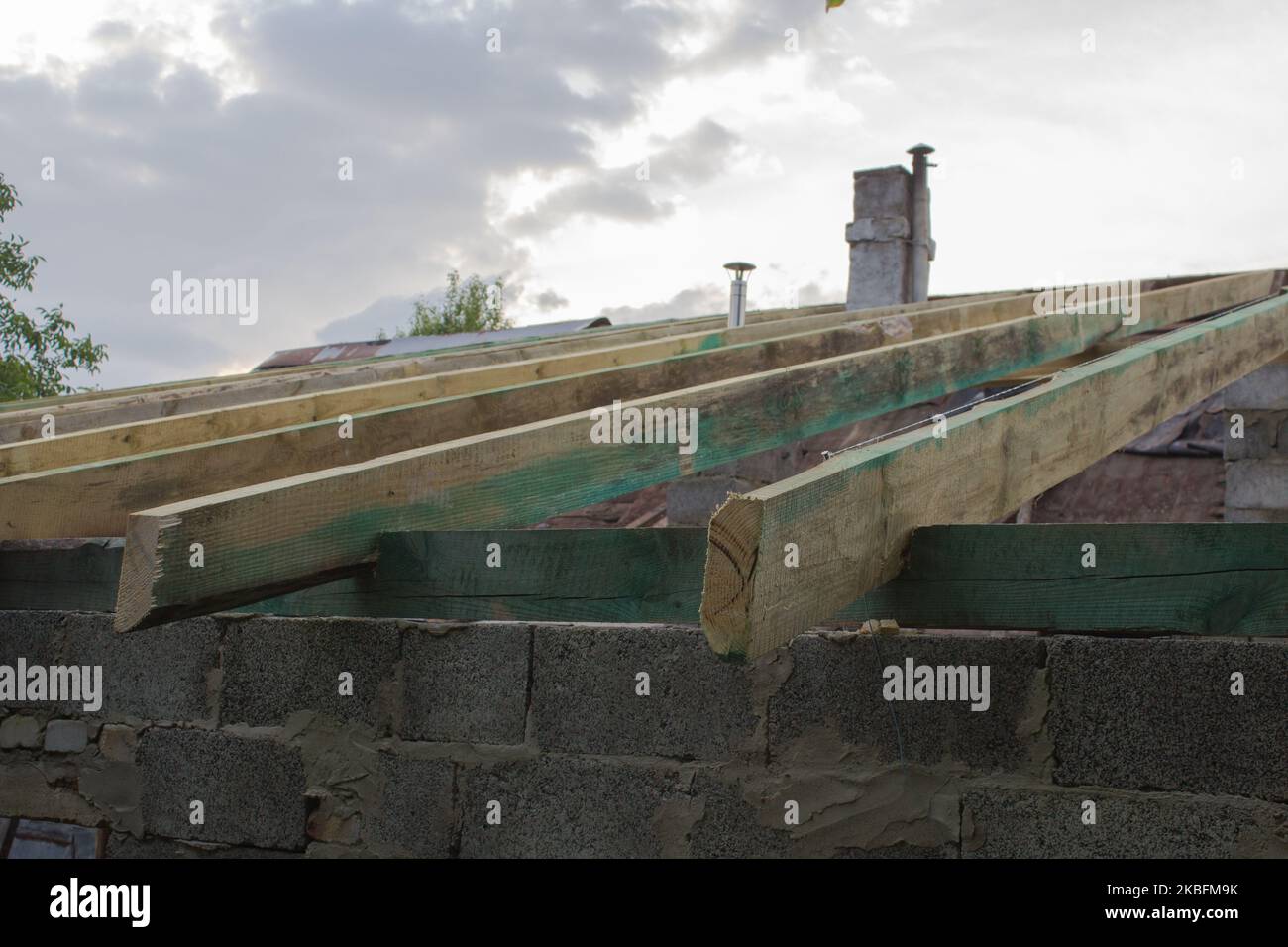 Wooden rafters hi-res stock photography and images - Alamy