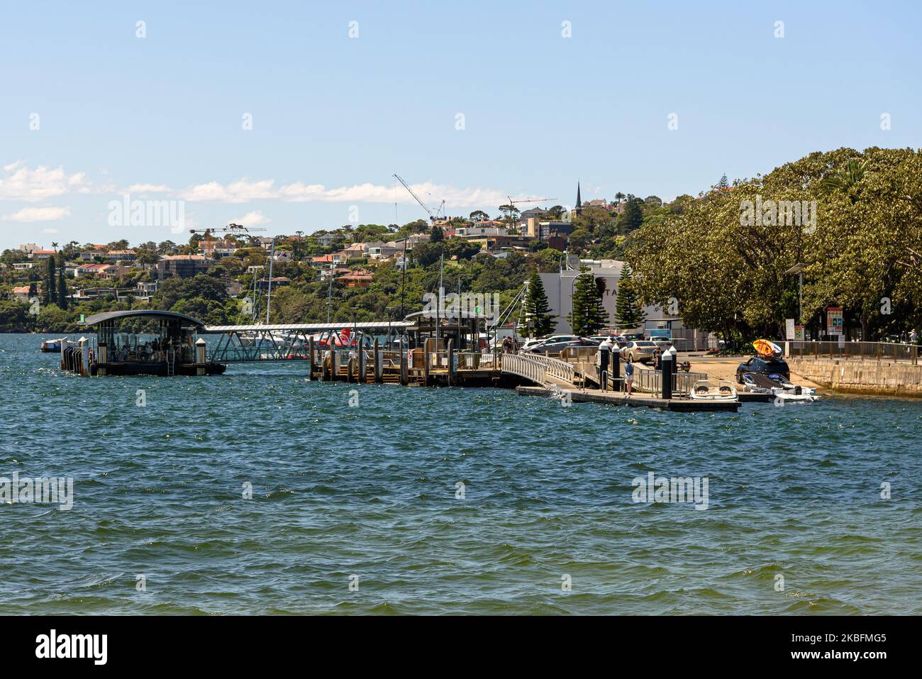 The Rose Bay Ferry Wharf and Pontoon Wharf in Sydney, Australia Stock ...