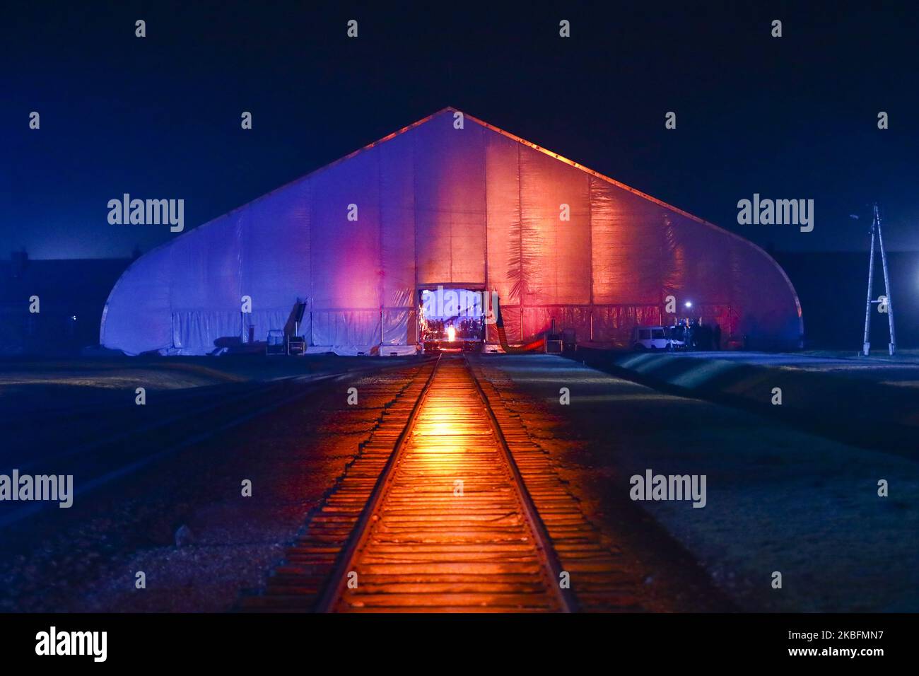 The Gate of Death building is hide inside a huge tent for the 75th ...