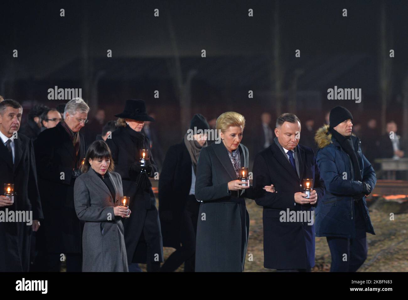Polish President Andrzej Duda and Polish First Lady Agata Kornhauser ...