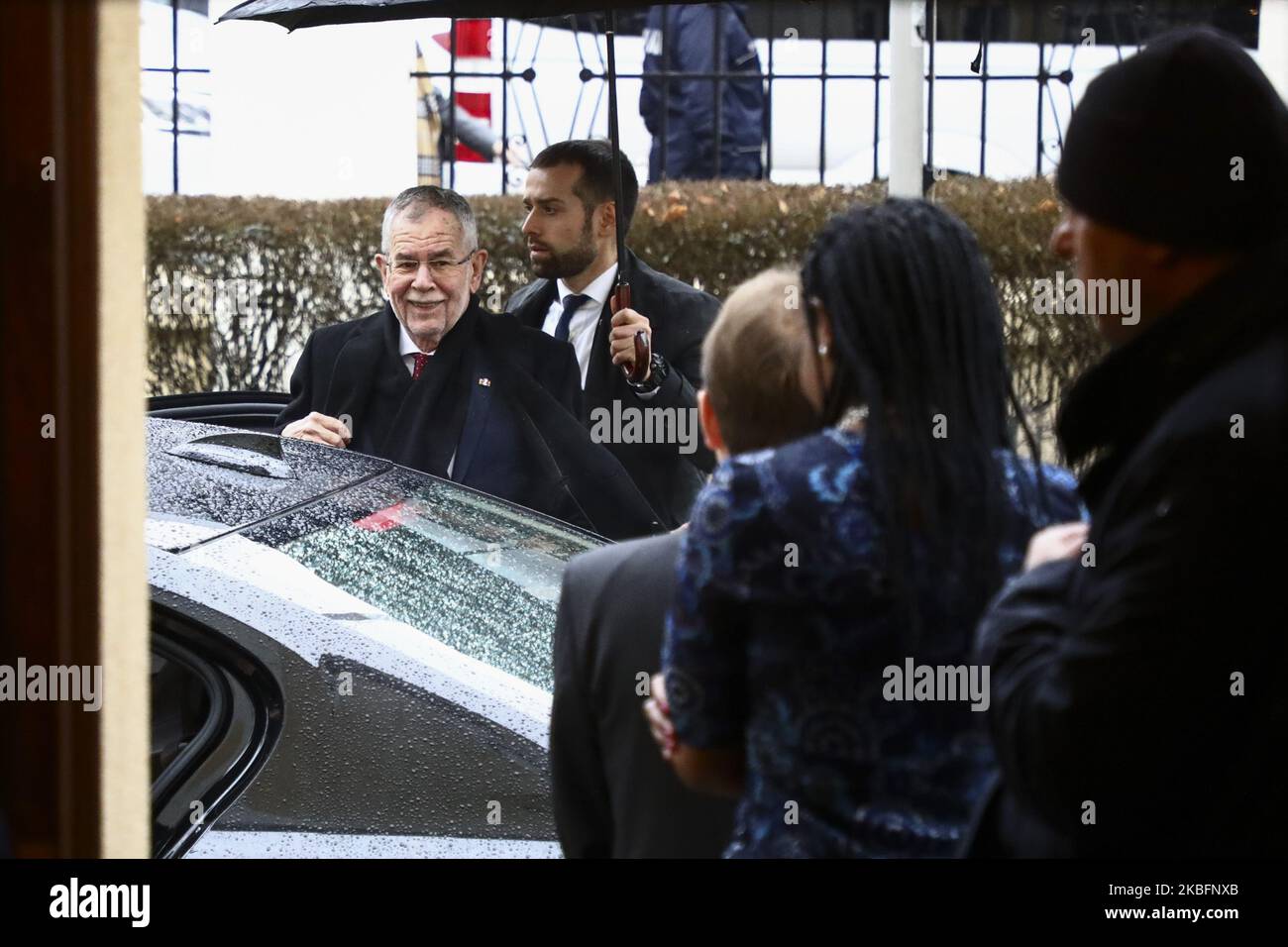 The presidents of Austria Alexander Van der Bellen, arrives for a ...