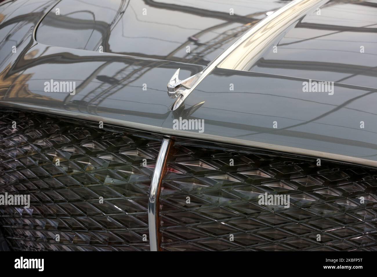 A Bentley Exp 100 GT concept-car is displayed during the press day of ...