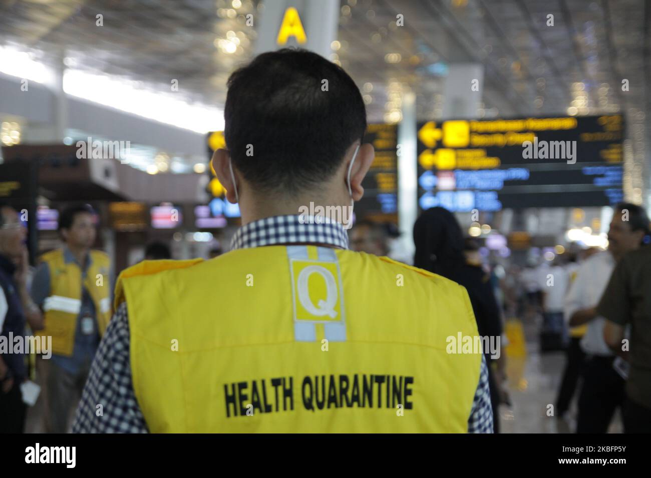 The Health Quarantine officers of Soekarno-Hatta International Airport ...