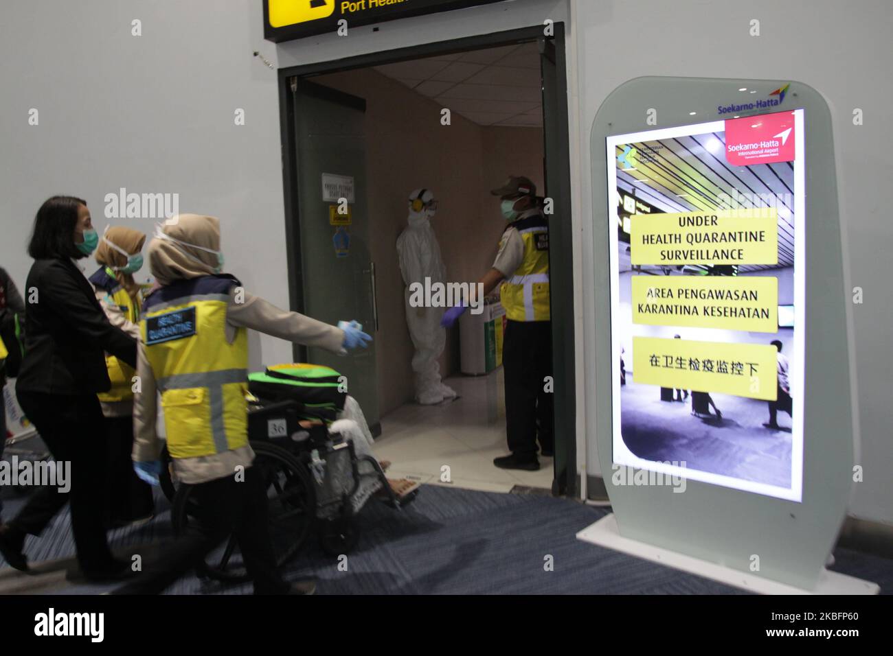 The Health Quarantine officers of Soekarno-Hatta International Airport ...