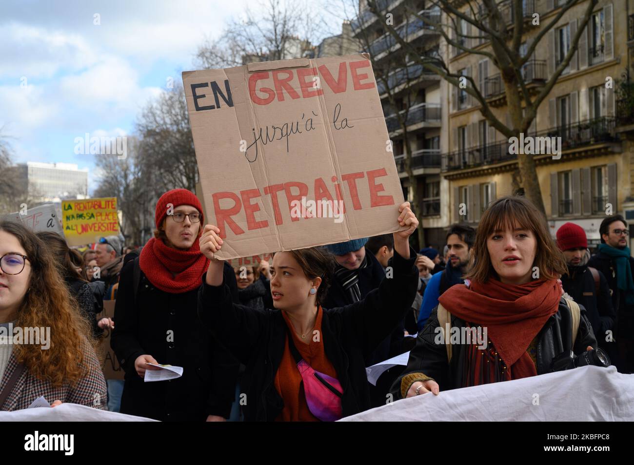 Thousands of people demonstrated again in Paris (France) on January 29 ...