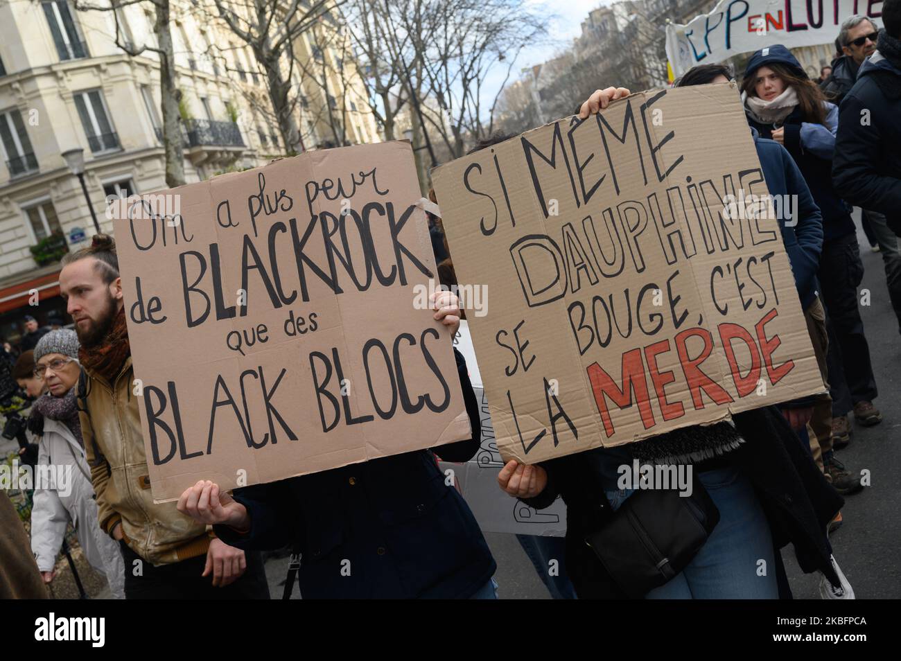 Thousands of people demonstrated again in Paris (France) on January 29 ...