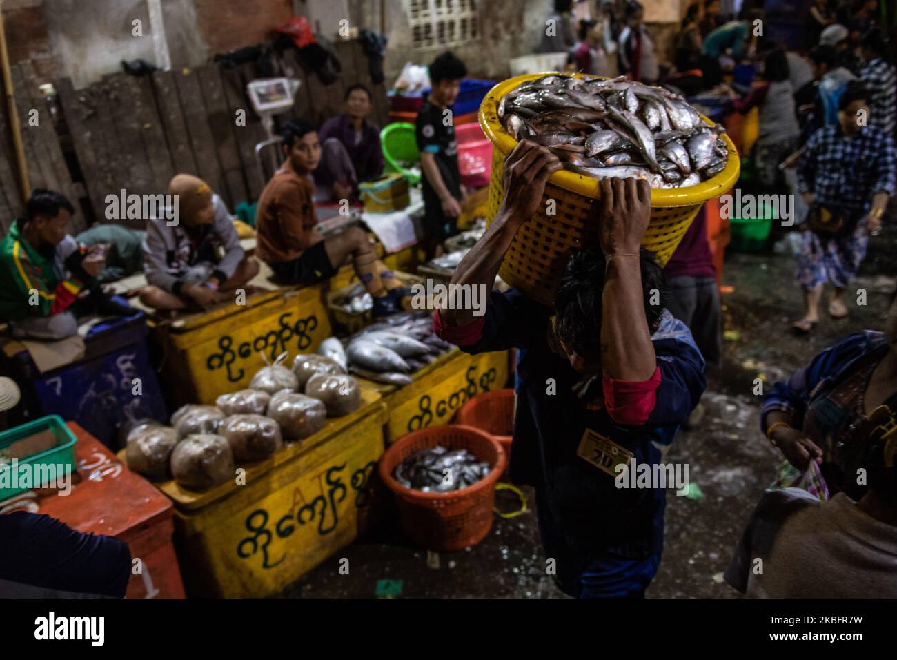 Busket with fishes hi-res stock photography and images - Alamy