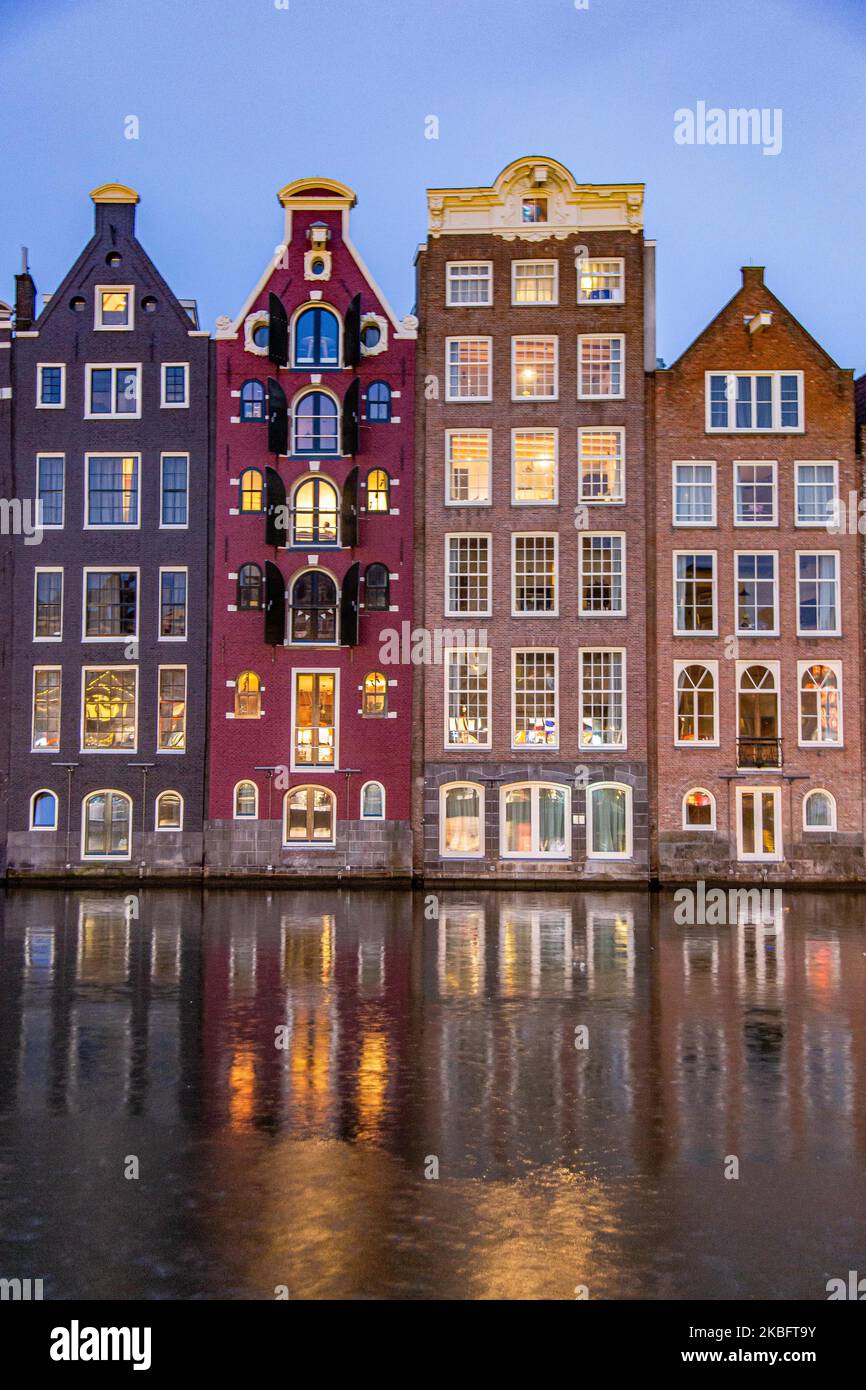 The famous colorful dancing houses with authentic Dutch architecture ...