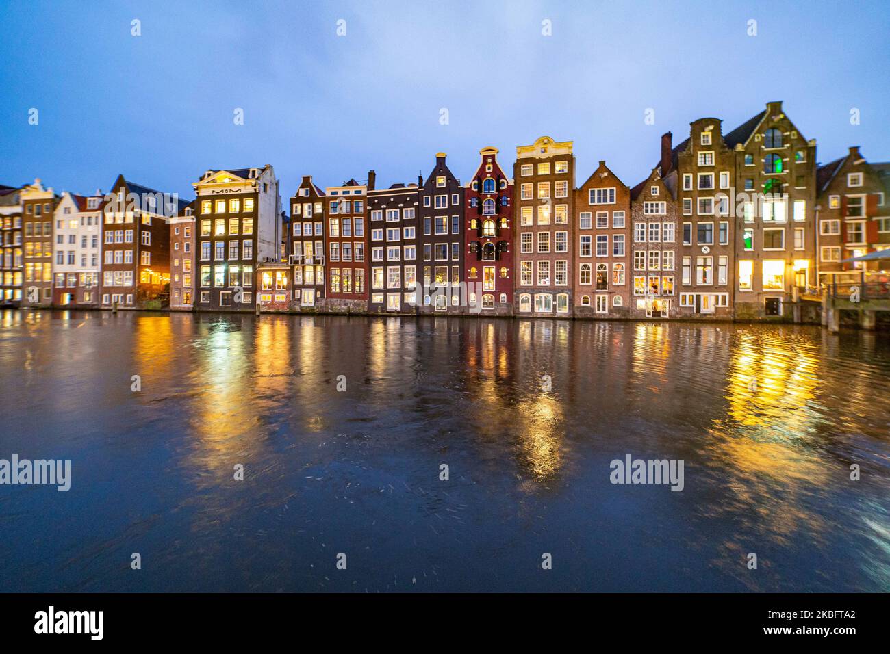 The famous colorful dancing houses with authentic Dutch architecture ...