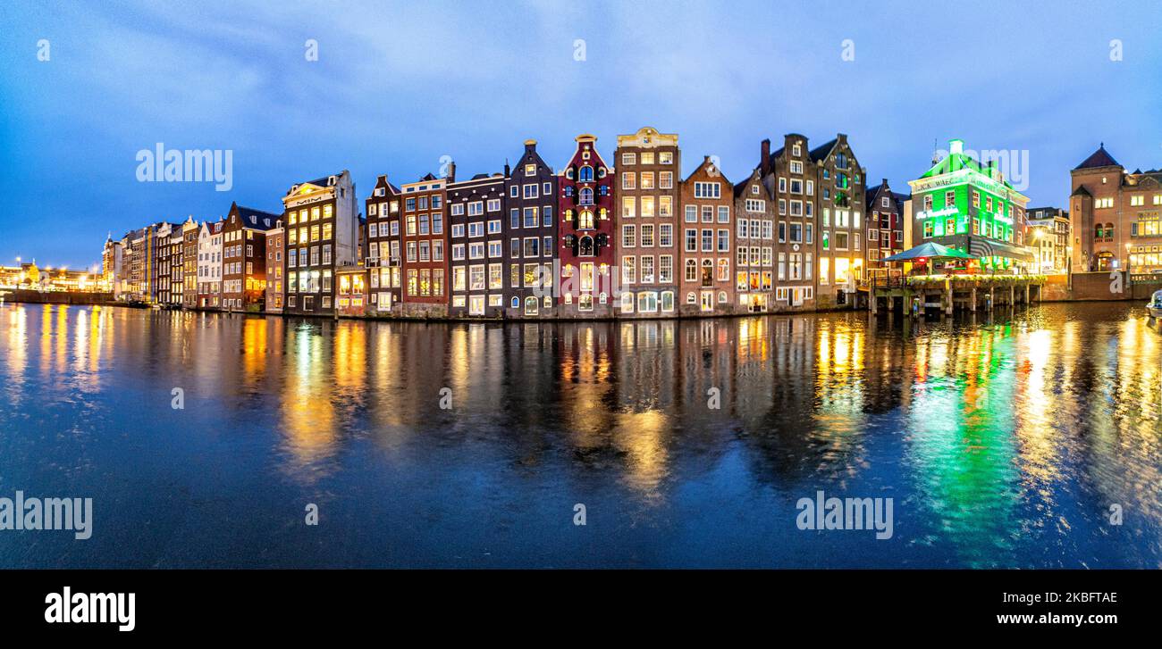The famous colorful dancing houses with authentic Dutch architecture ...
