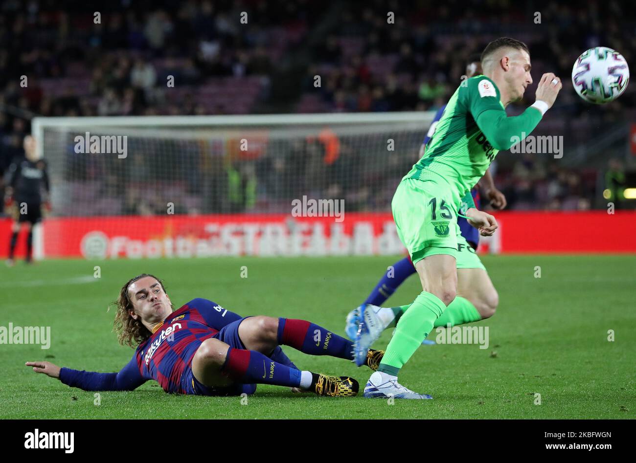 Antoine Griezmann and Rodri Tarin during the match between FC Barcelona ...