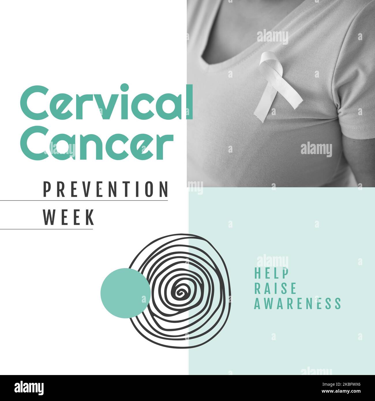 Composition Of Cervical Cancer Awareness Week Text Over Woman With