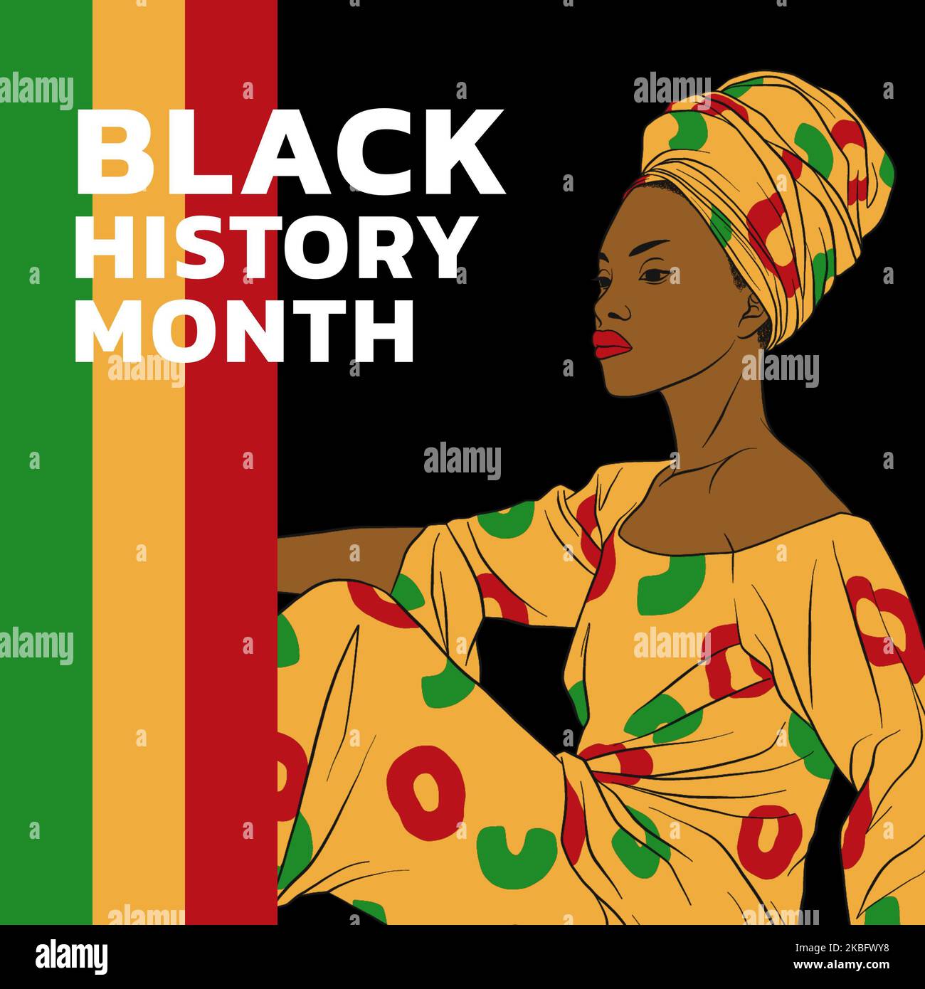 Composition of black history month text over african american woman ...