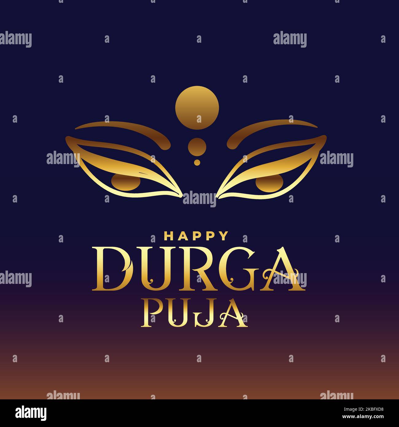 Devi durga gold design hi-res stock photography and images - Alamy