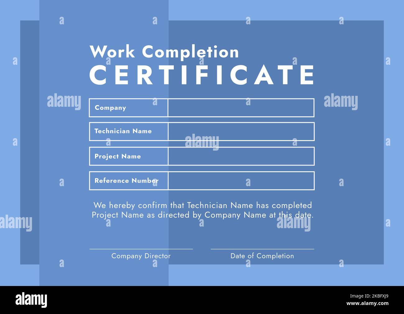 Completion template hi-res stock photography and images - Alamy