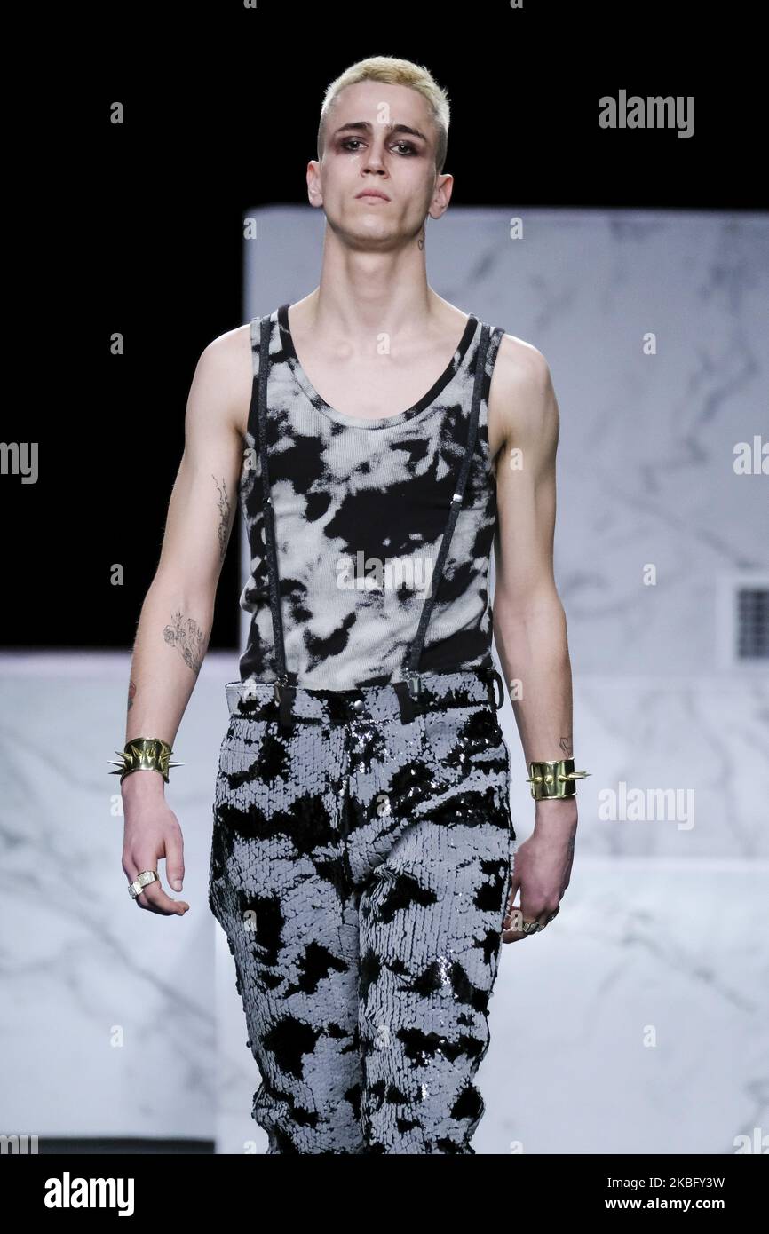 A model walks the runway at the ANA LOCKING fashion show during ...