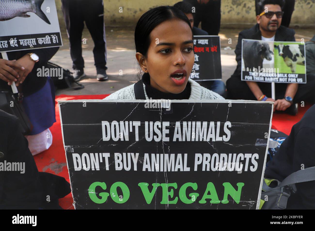 People take part in a protest Satyagraha 2.0 (Freedom for Animals) in ...