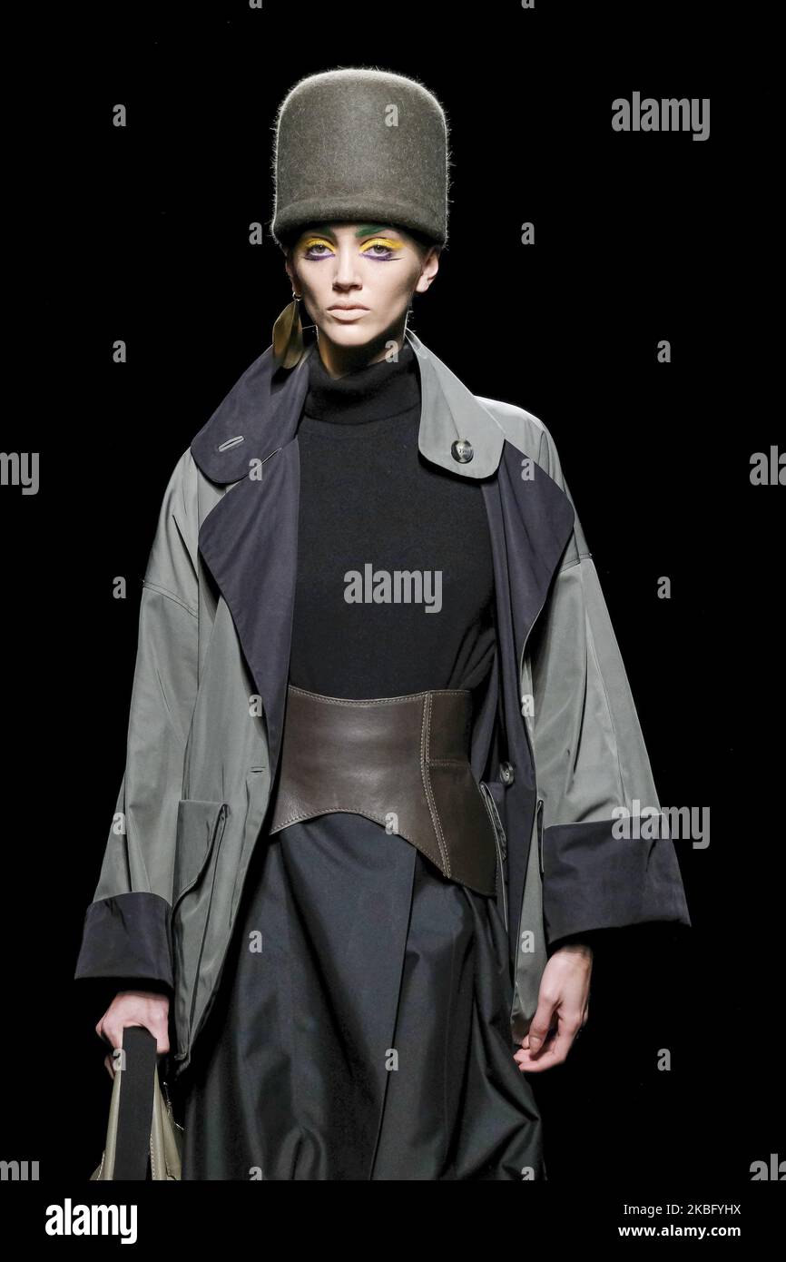 A model walks the runway at the MARCOS LUENGO fashion show during ...