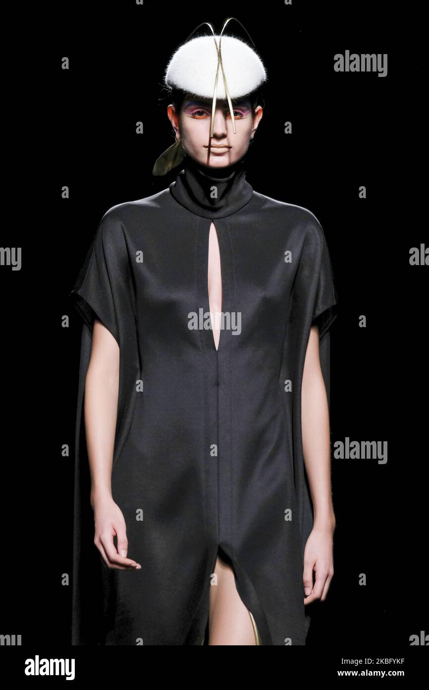 A model walks the runway at the MARCOS LUENGO fashion show during ...