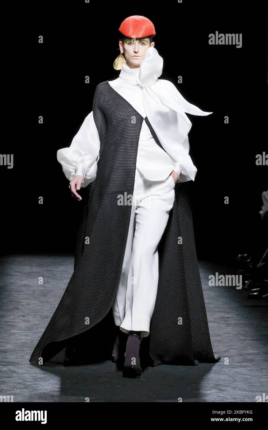 A model walks the runway at the MARCOS LUENGO fashion show during ...