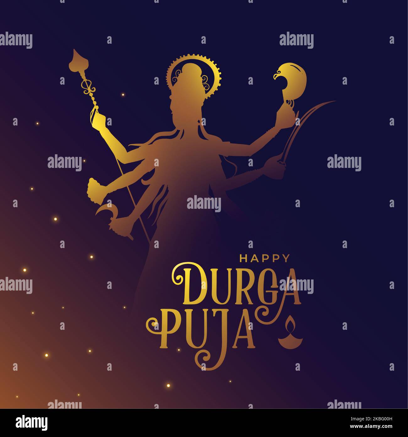 Durga puja festival goddess idol Stock Vector Images - Alamy
