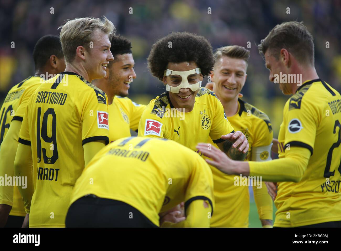 Erling Haland (Borussia Dortmund) celebrates after scoring during the ...