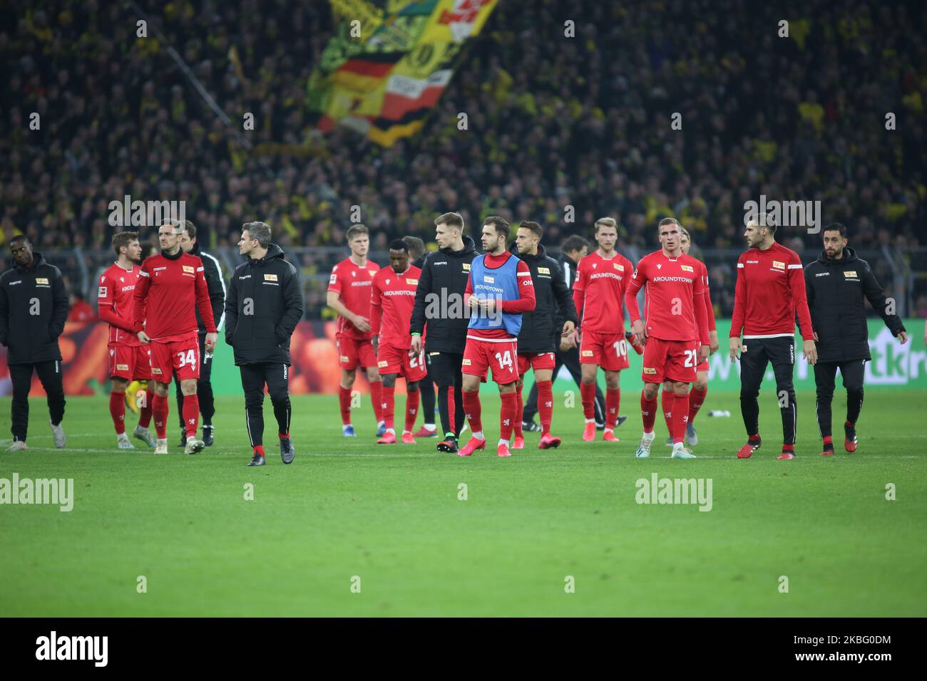 Union Berlin squad pictured during the 2019/20 Bundesliga fixture ...