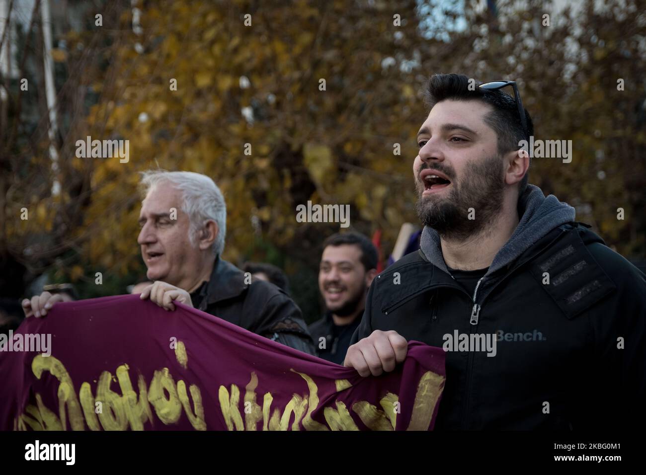 Anti-Fascist march towards the headquarters of Golden Dawn Party in ...