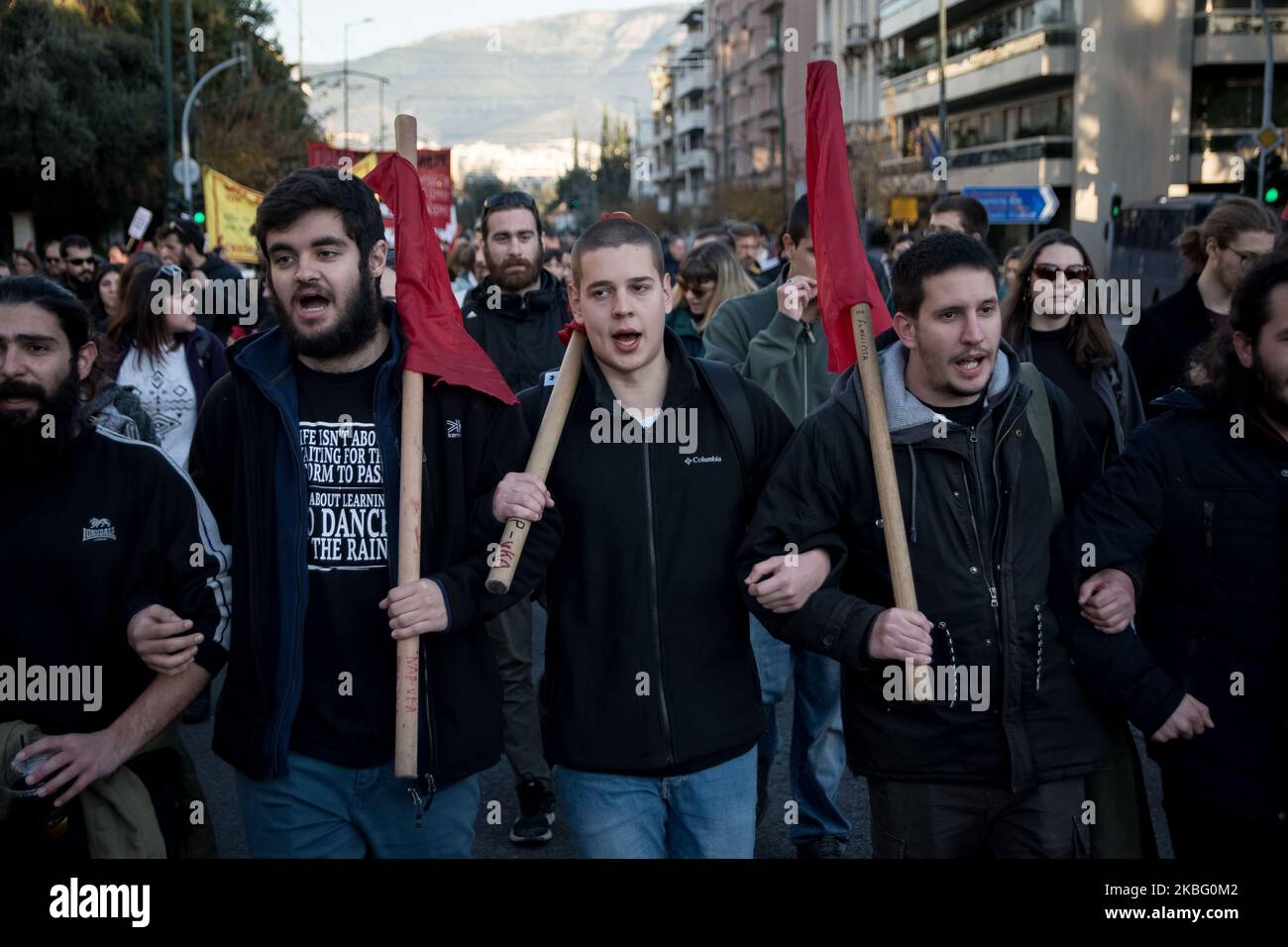 Anti-Fascist march towards the headquarters of Golden Dawn Party in ...