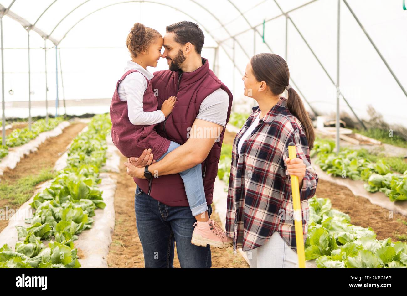 Farming, family and garden harvest for bonding, love and affection for ...