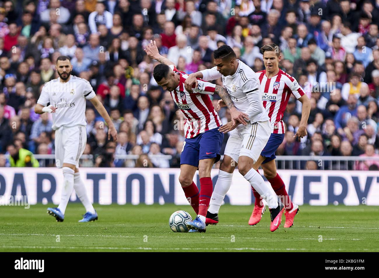 Carlos Henrique Casemiro of Real Madrid and Victor Machin 'Vitolo' of ...