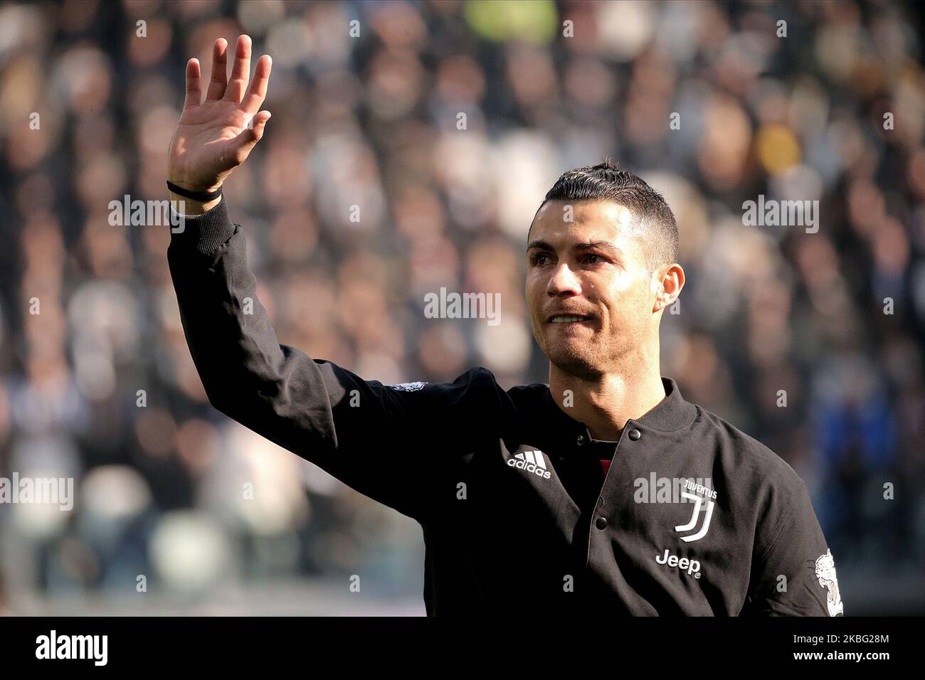 Cristiano Ronaldo of Juventus looks on during the Serie A match between ...