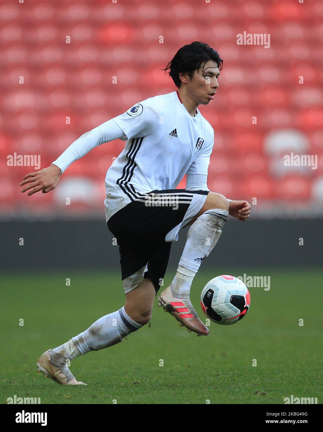 Fulham's Ben Davis durng the Premier League 2 match between ...