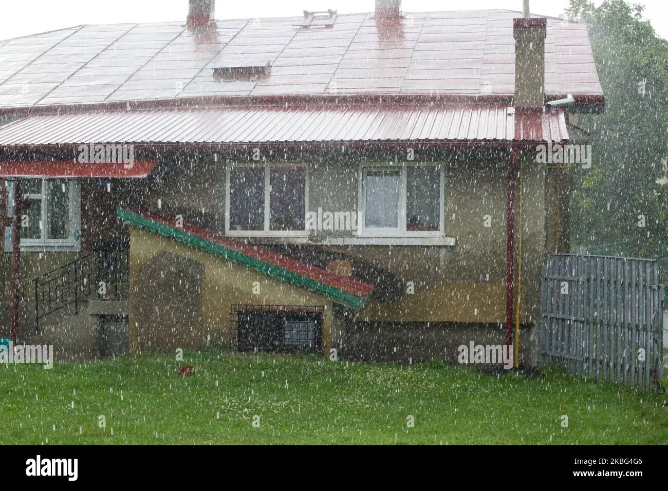 Storm in summer courtyard hi-res stock photography and images - Alamy