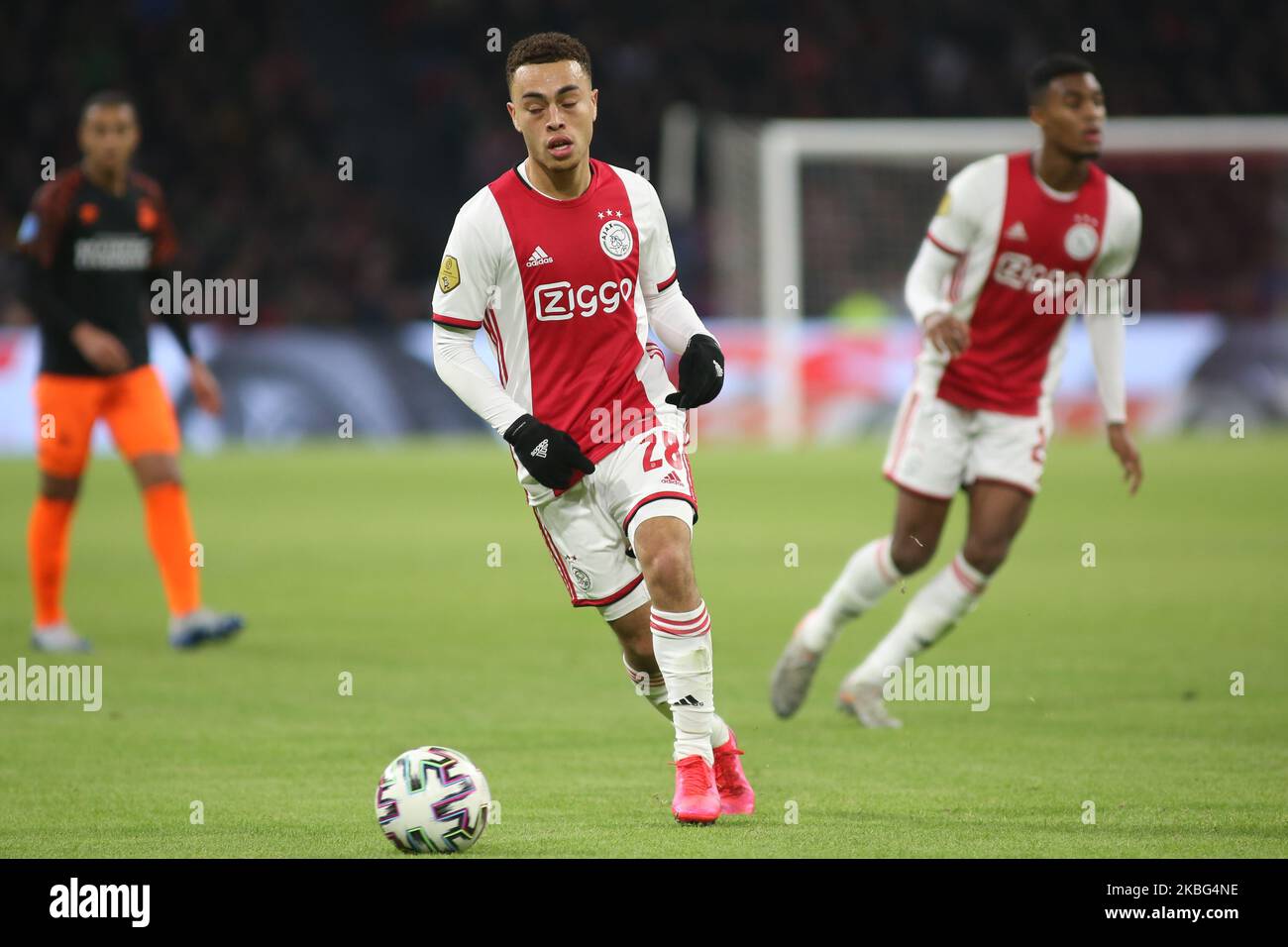 Sergino Dest (Ajax) pictured during the 2019/20 Eredivisie fixture ...