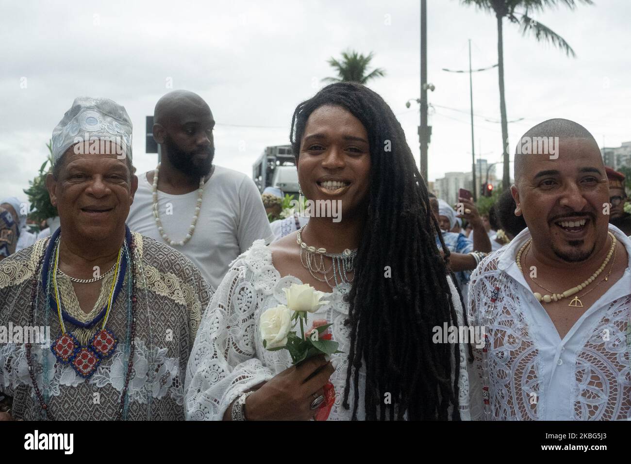 State representative of São Paulo Érica Malunguinho walking at Iemanja ...