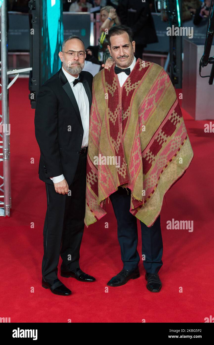 Javier Braier (L) attends the EE British Academy Film Awards ceremony ...
